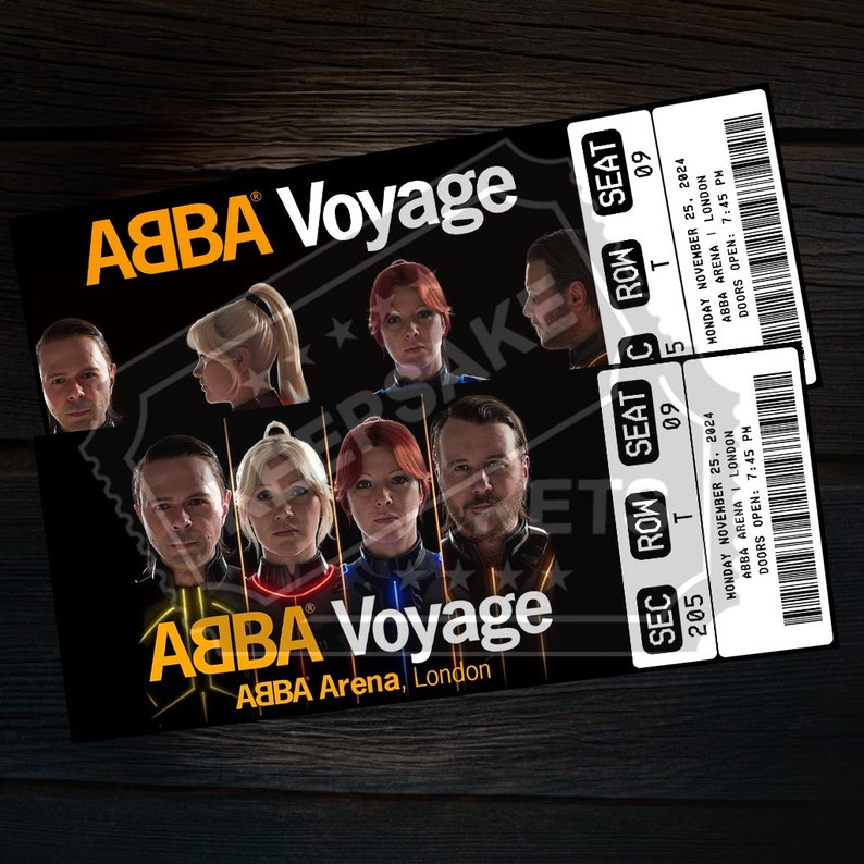 Printable Abba Voyage Ticket Personalized Gift Reveal Personalized ...