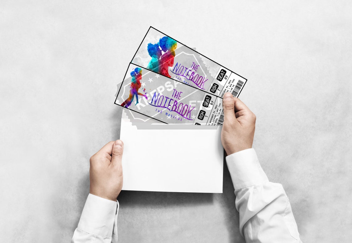 Printable the Notebook Musical Theatre Ticket | Personalized Gift ...