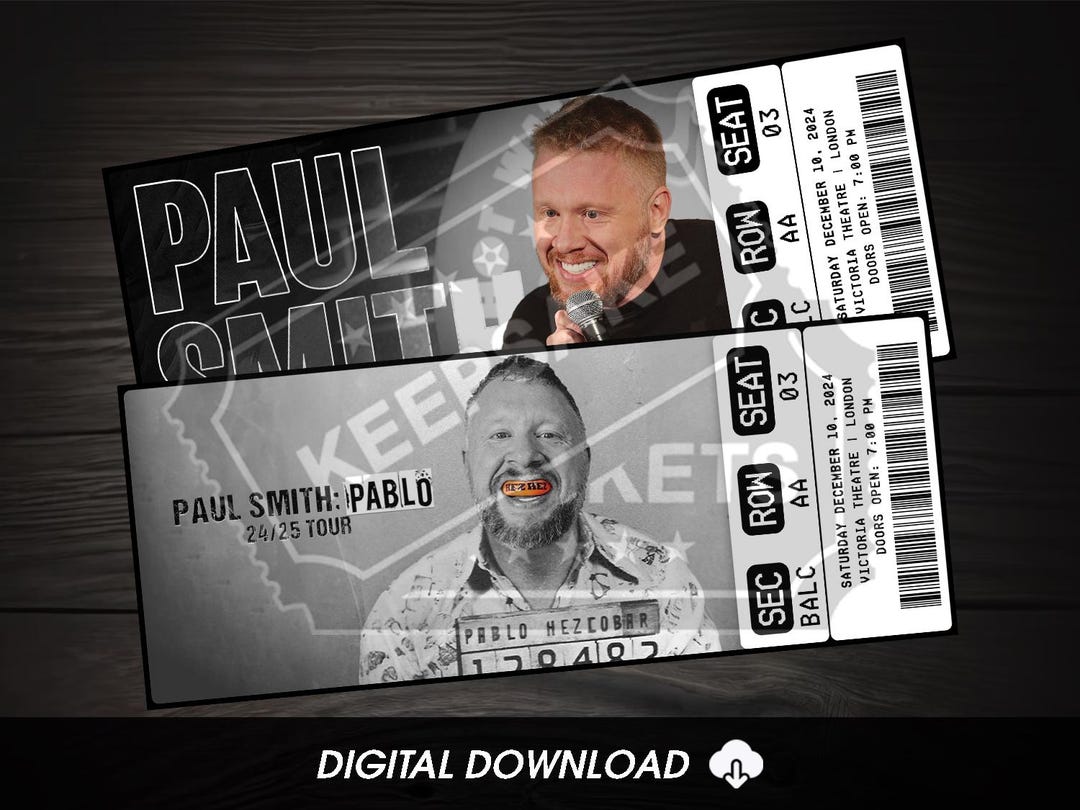 Printable Paul Smith Ticket Pablo Tour 2024 2025 | Personalized Live ...