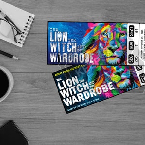Printable Lion the Witch and the Wardrobe Musical Theatre Ticket ...