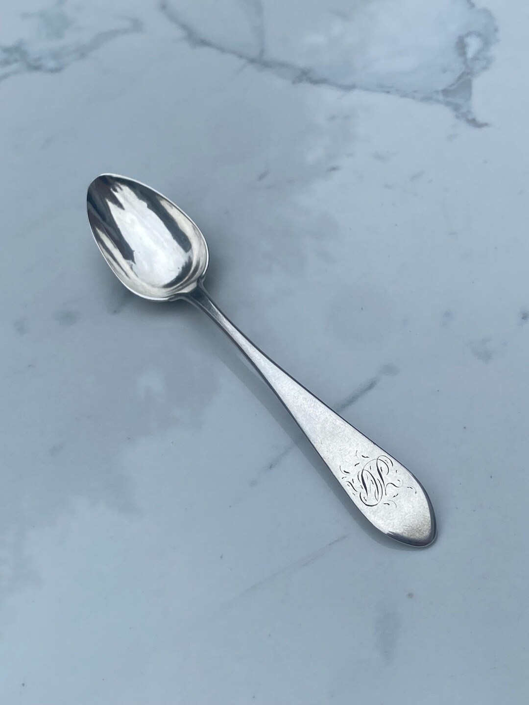 1820 Solid Silver German Teaspoon by George W Adelpho of Bremen (13 ...
