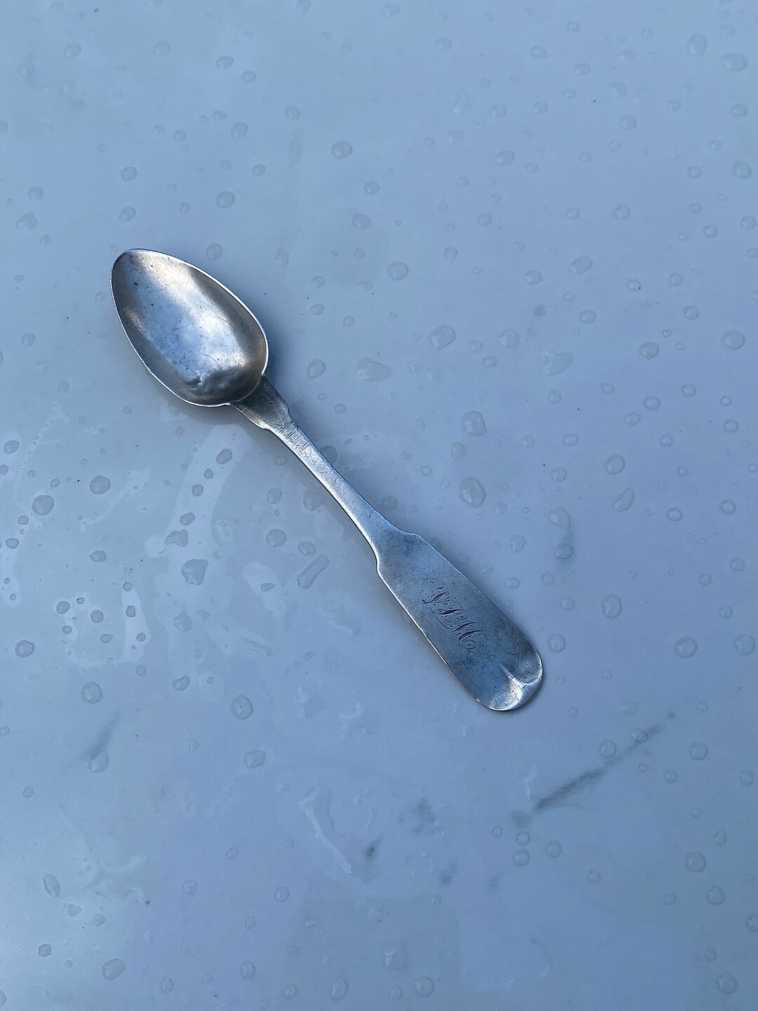 1845-1866 Phillips Mitchell and John Henry Tyler Coin Silver Teaspoon ...