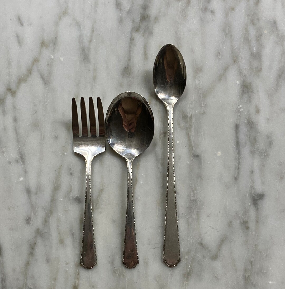 1929 Weidlich Baby Fork and Spoon With Infant Feeding Spoon in the ...