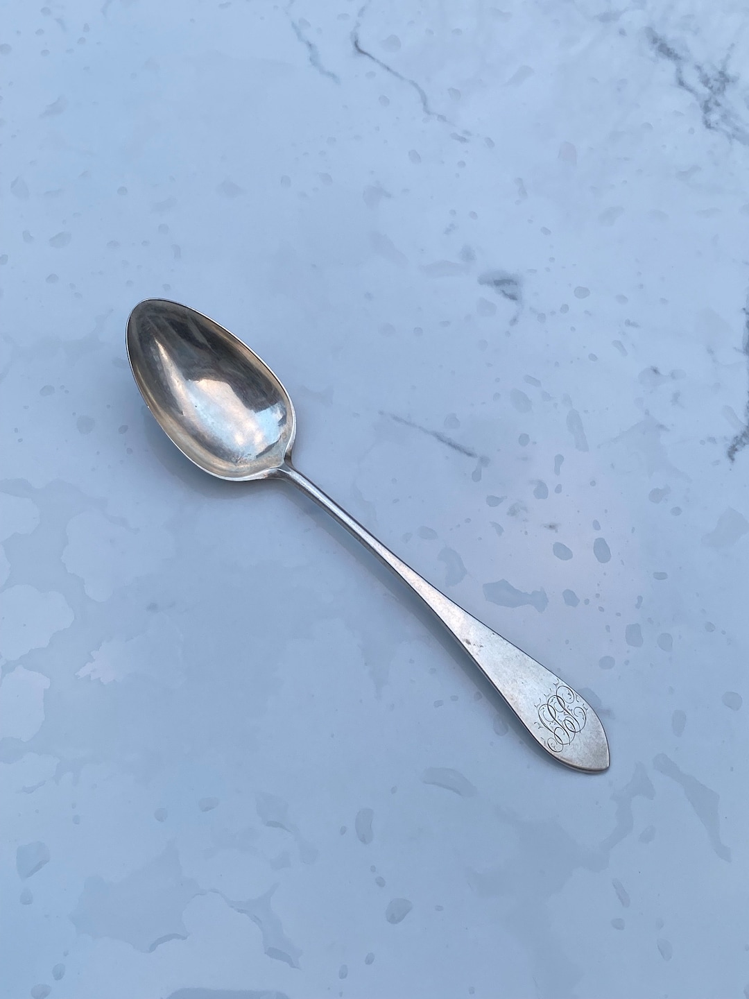 1789-1803 Thomas Bentley Boston Coin Silver Celtic Point Tablespoon (59 ...