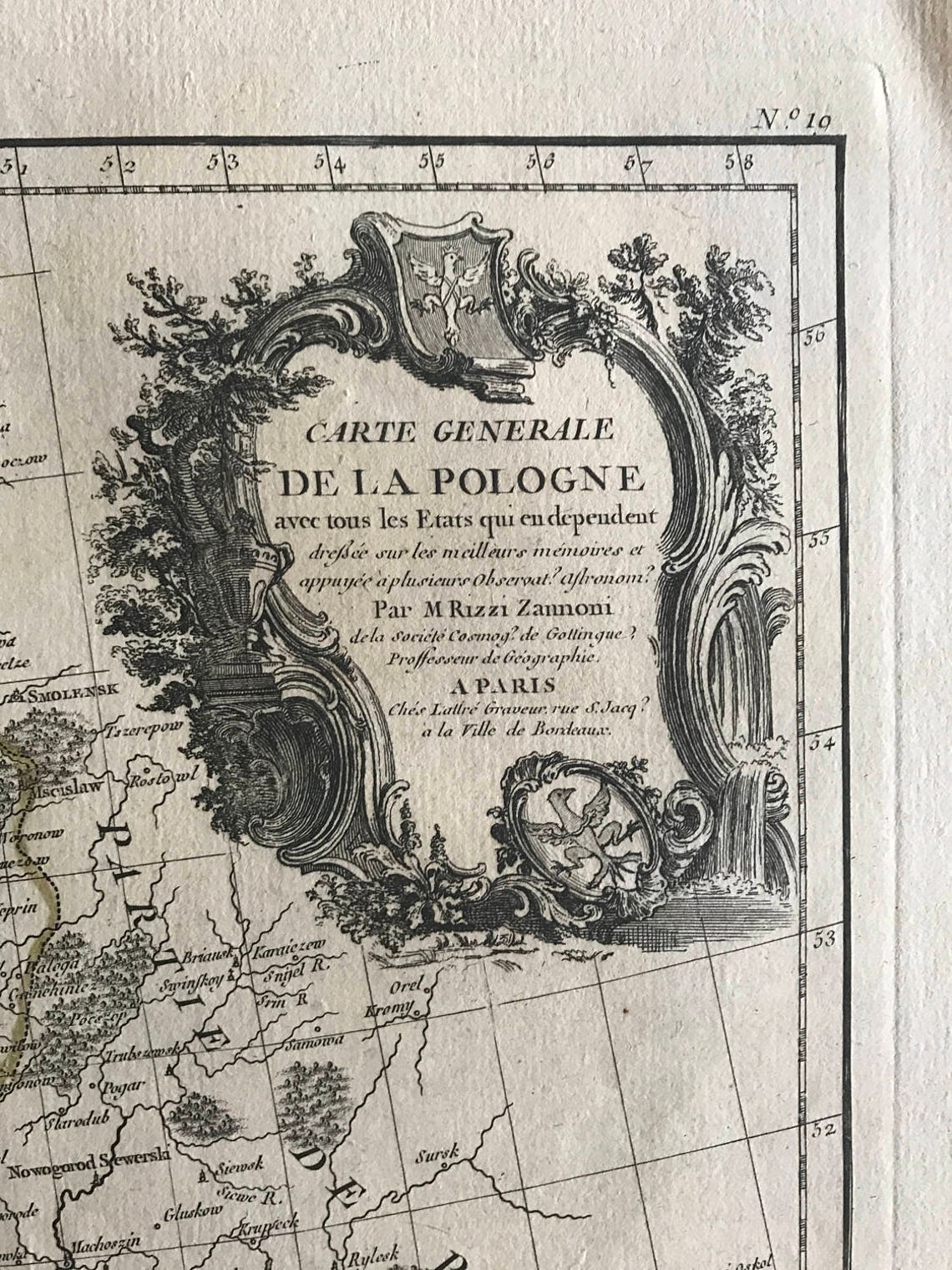 1771 Map of Poland - Etsy