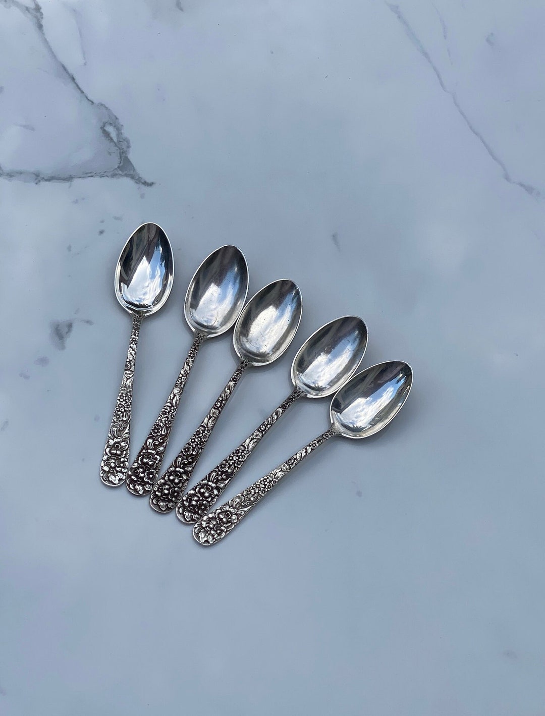 Stieff rose Teaspoon Set of Five 5 Baltimore - Etsy