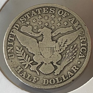 1896-O, 1899, 1900, or 1909 US Silver Barber Half Dollar - Etsy