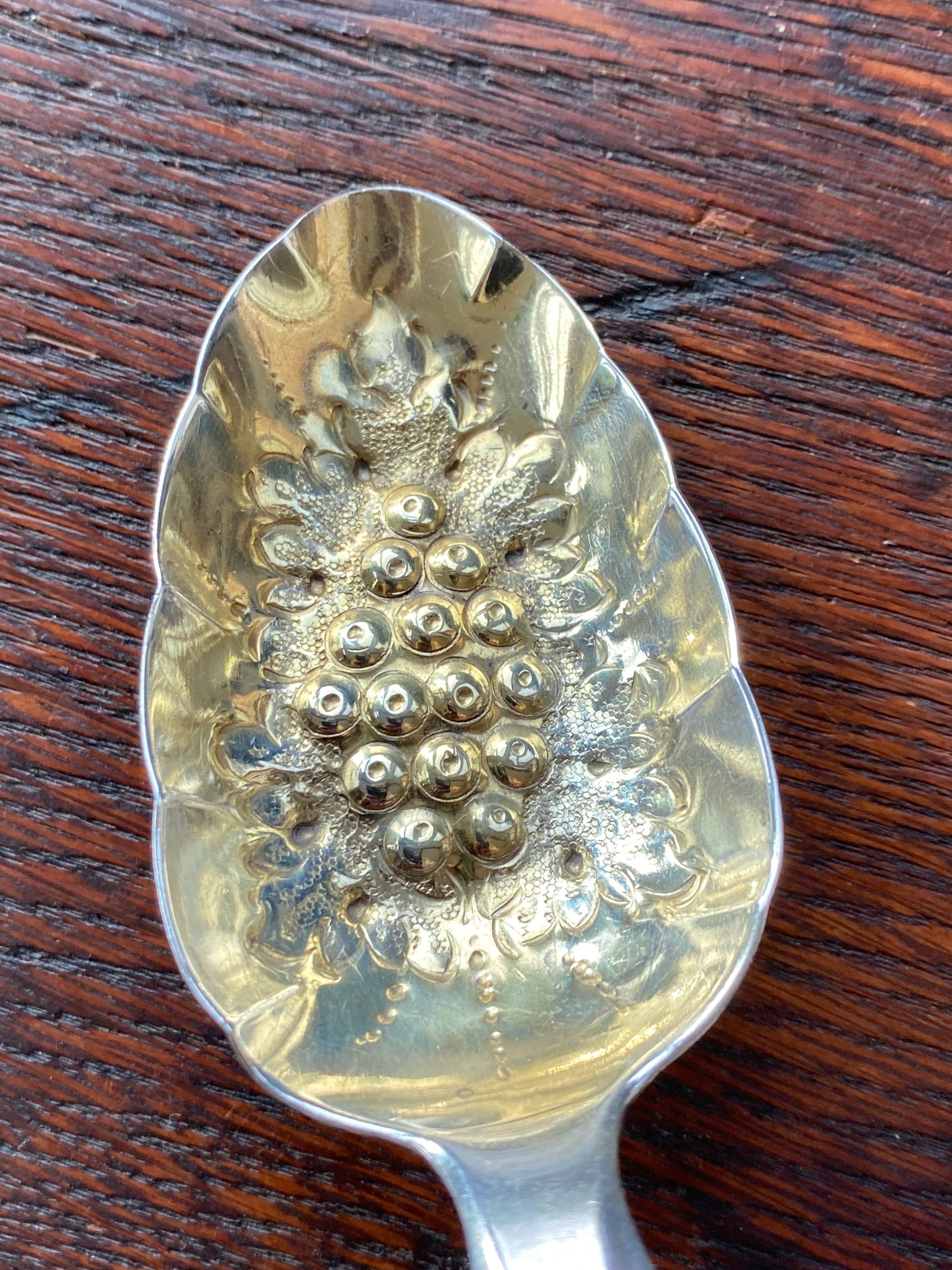 1833 Exeter Sterling Silver Parcel Gilt Berry Spoon by John Osment — ↝ ...