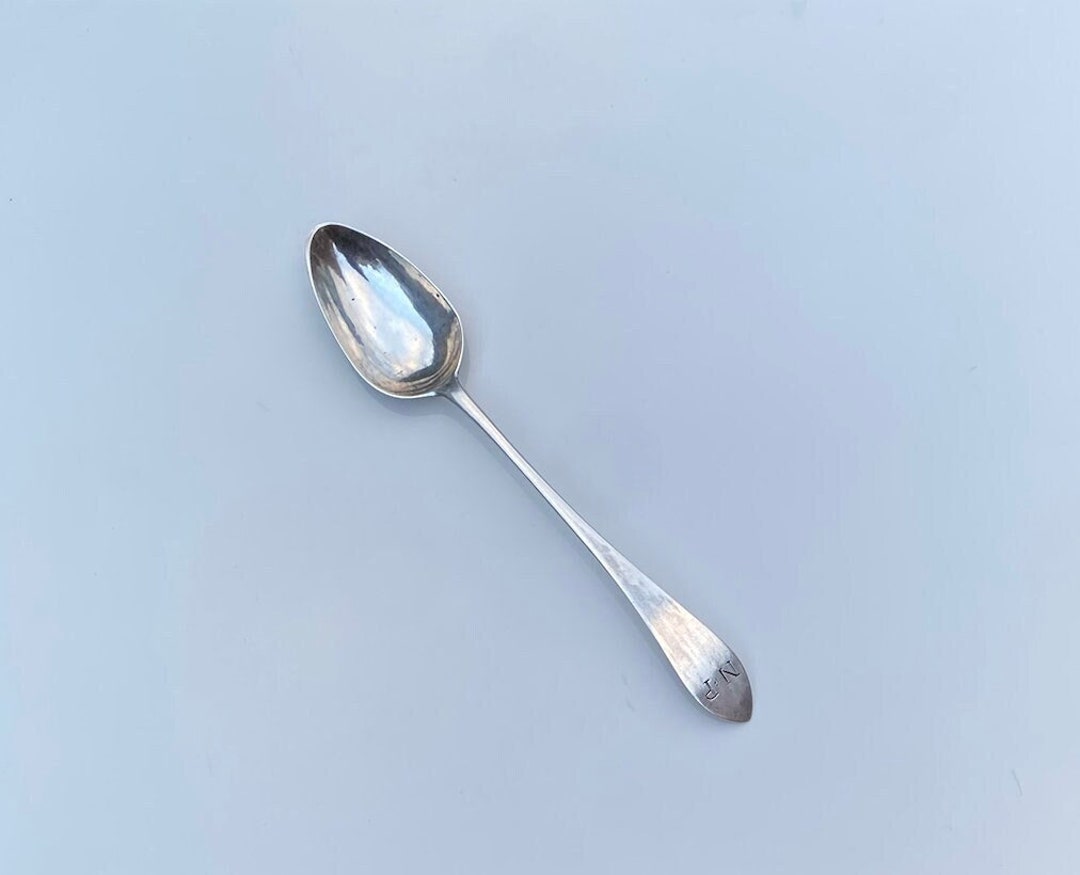 Ca 1760 Samuel Minott of Boston Coin Silver Celtic Point Teaspoon ...