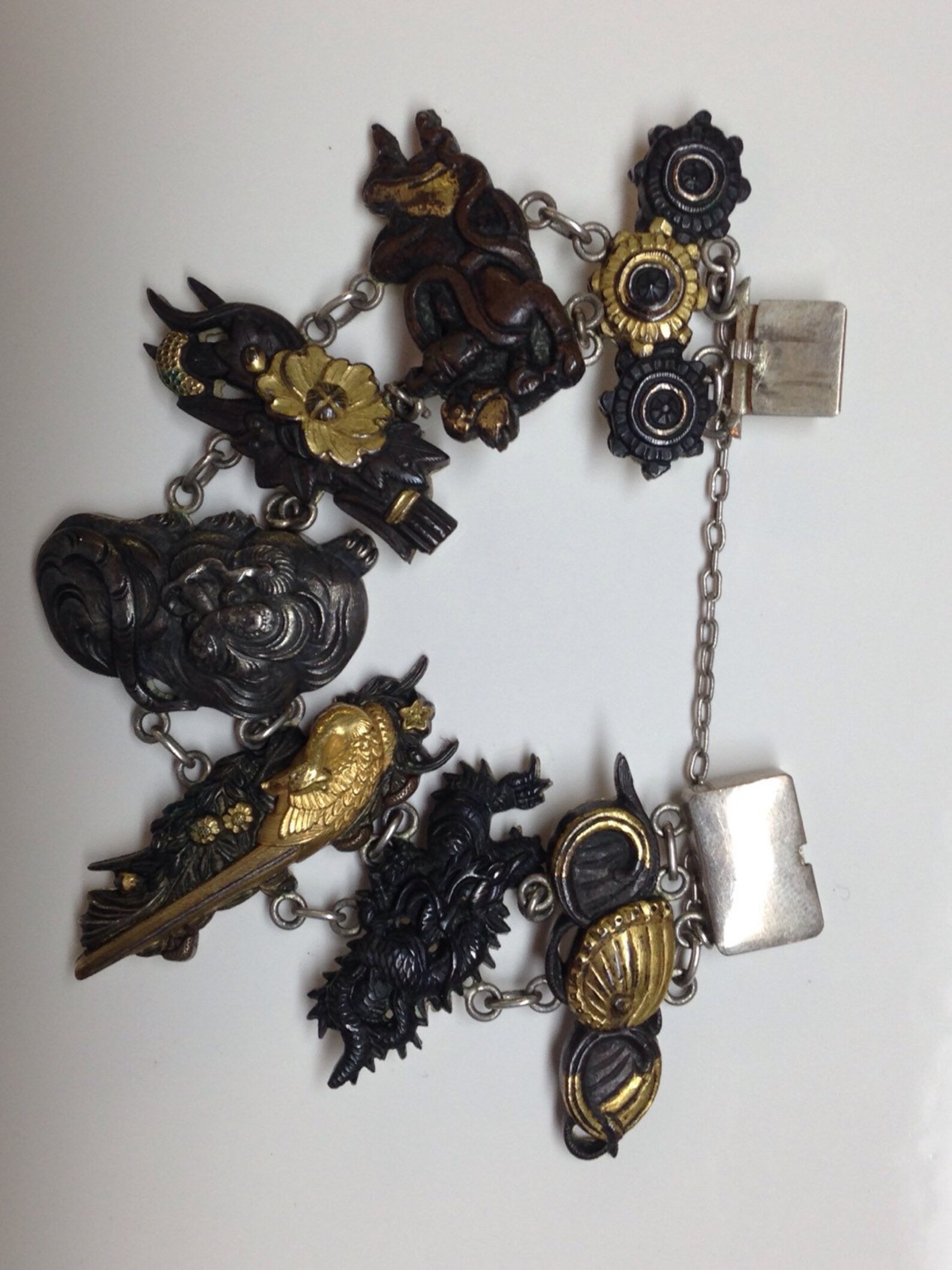 1890 Shakudō Menuki Gilded Silver Bracelet Antique Samurai - Etsy