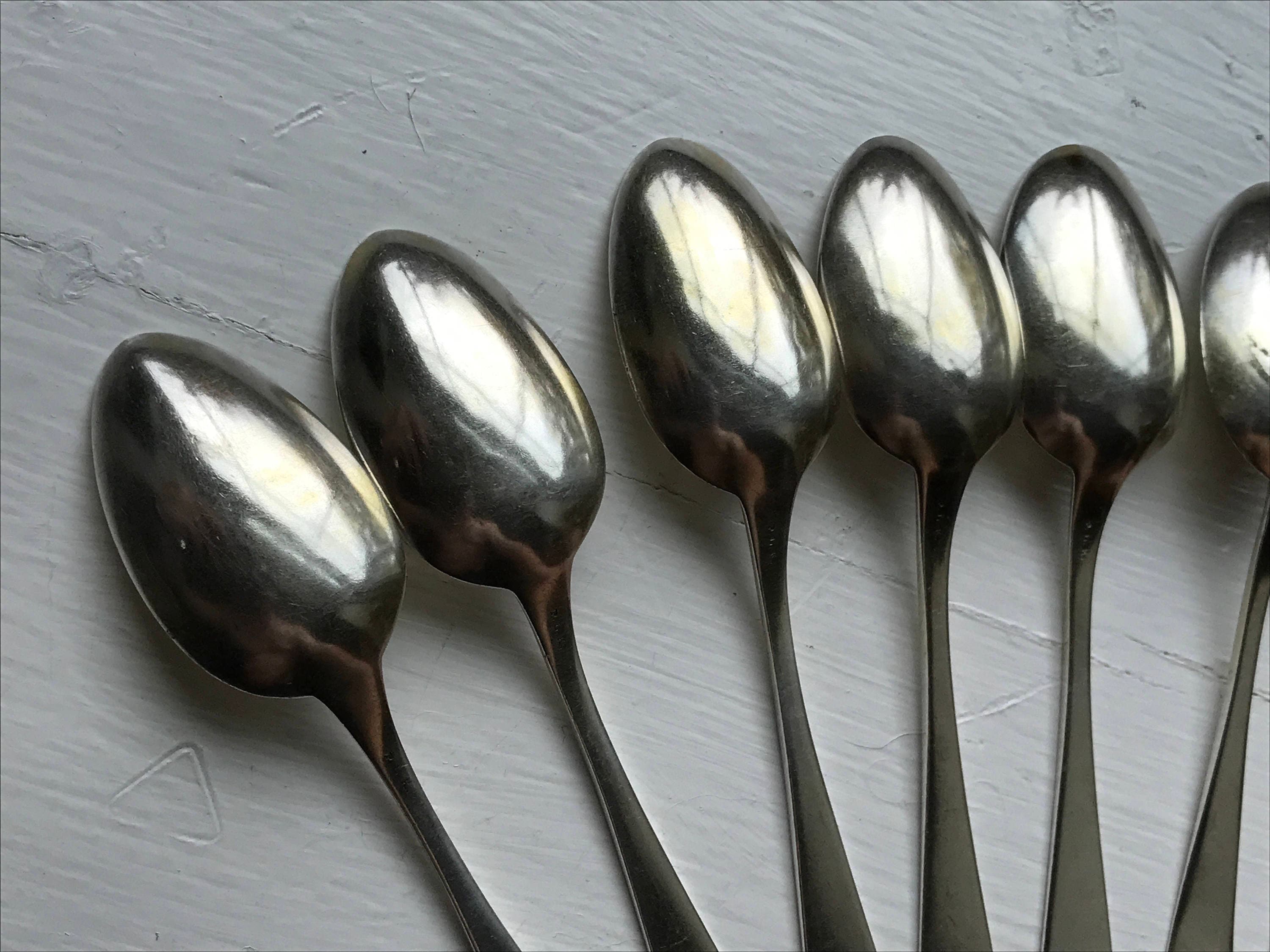 1850 Peter L. Krider Sterling Silver Teaspoon Set of Ten — ↝DC SILVER↜