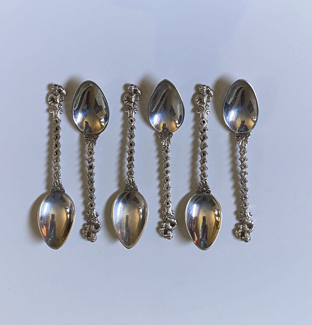 1935 Set 800 Silver Demitasse Spoons German - Etsy