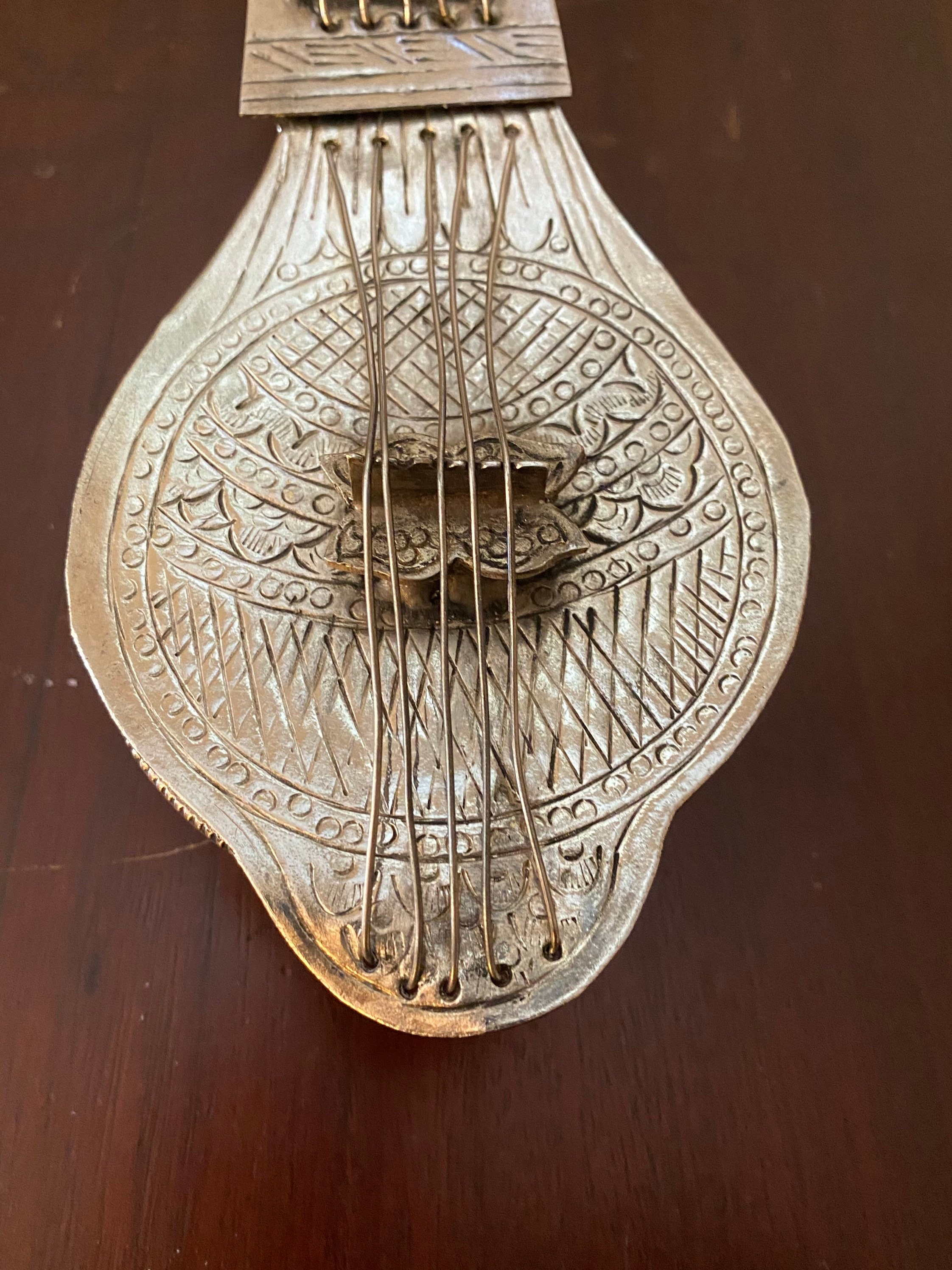 14" Indian Sterling Silver Carnata Tambura Form Spice Box (530 grams+ ...