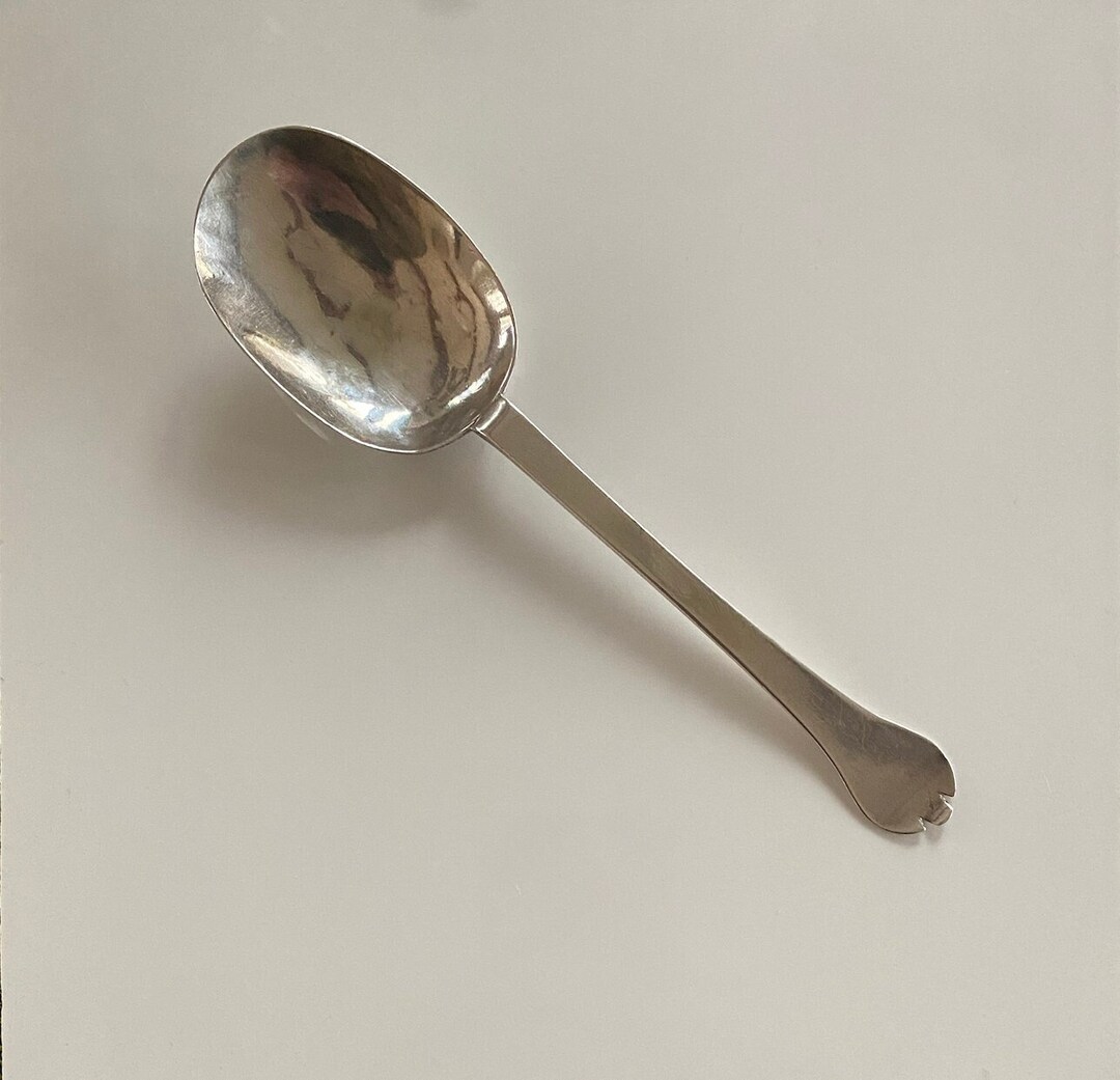 1680 Thomas Allen of London, Charles II English Sterling Silver Trefid ...