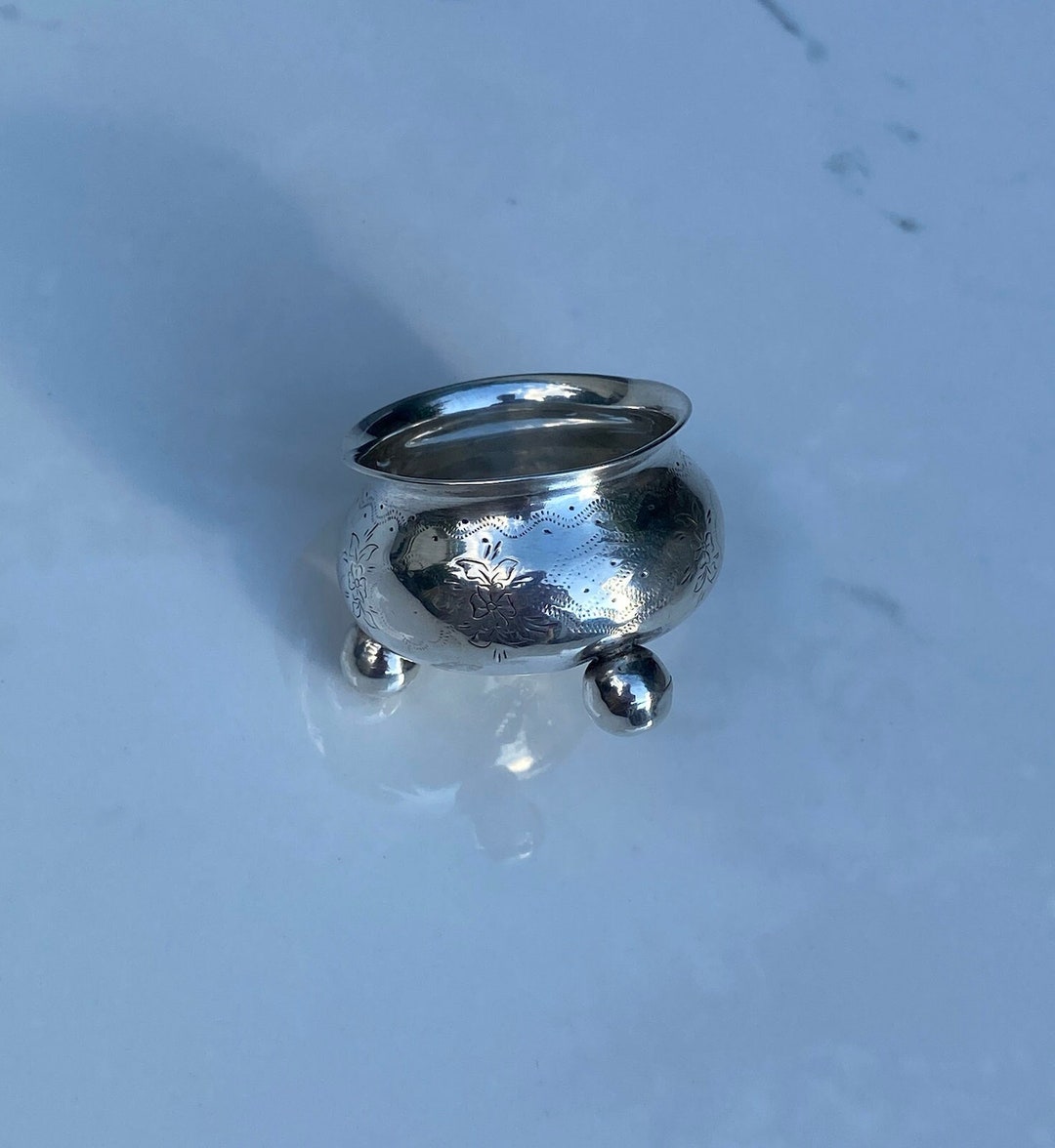 1868 Russian Silver Salt Cellar 875 or 84 Zolotniki Silver Victor ...