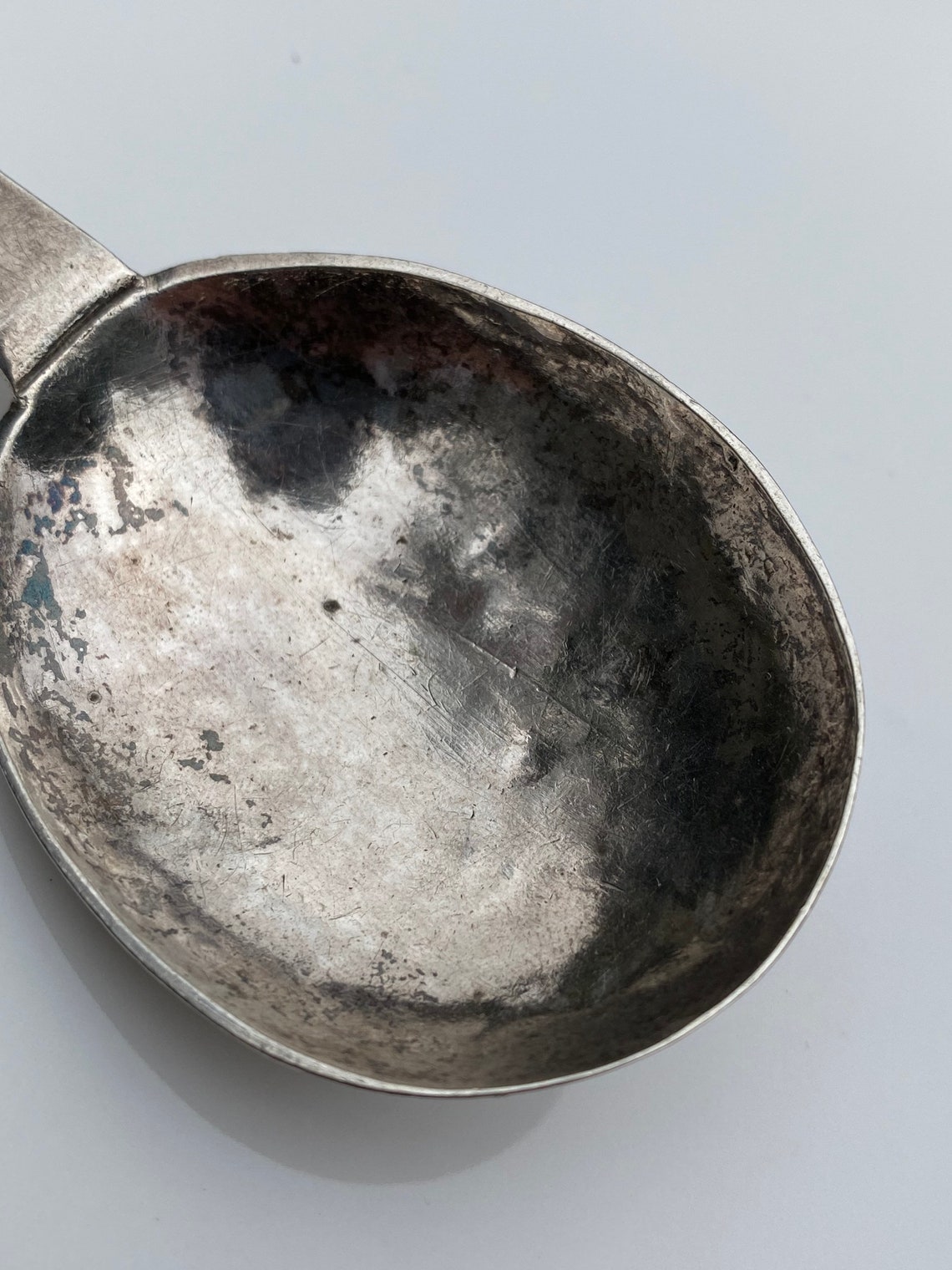 17th Century Scandinavian Silver Tablespoon With Rattail and Figural ...