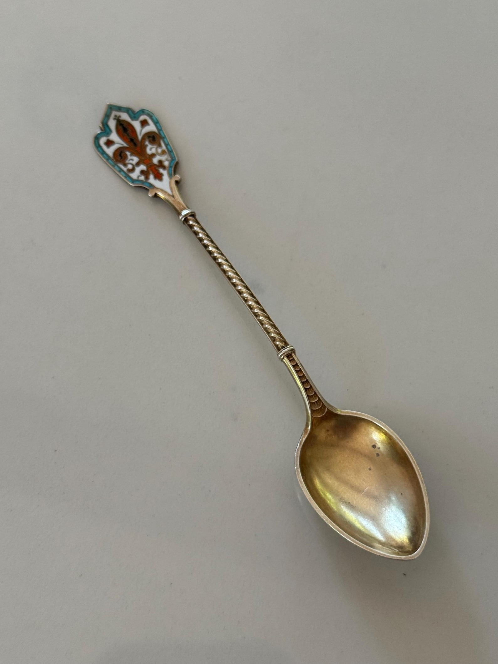 1900 David Andersen Sterling Silver Norway Enamel Fleur De Lis Spoon ...