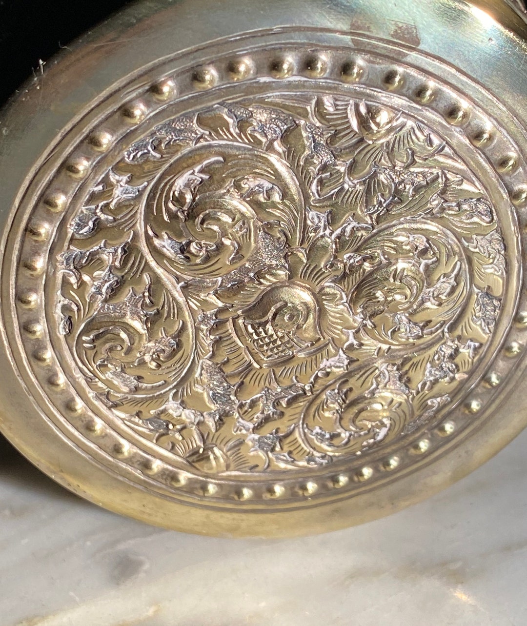 Small Cambodian Silver Plated Tea Caddy With Repousse - Etsy
