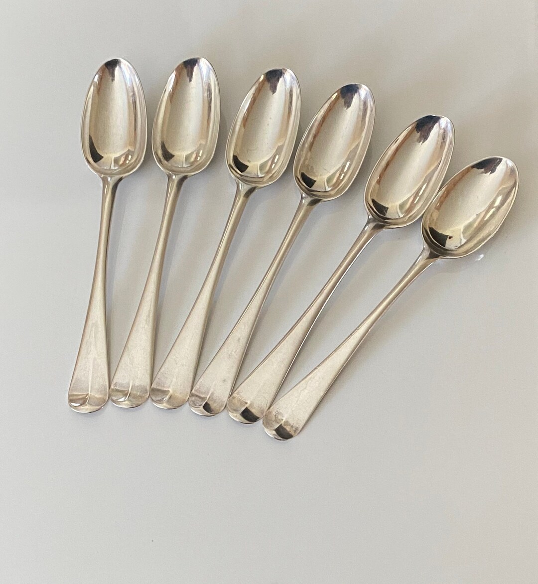 Ca 1790 Elias Davis Picture Back Teaspoon Set of Six (6) Newburyport ...
