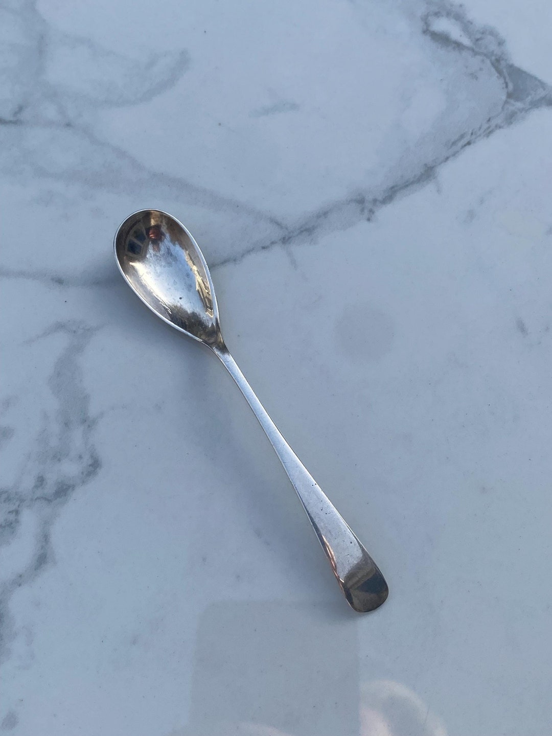 1902 Bespoke English Sterling Silver Horseradish Spoon by John Round ...