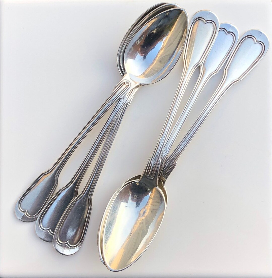 Ca. 1890 Sterling Silver French Spoon Set - 6 Six Piece by J Granvigne ...