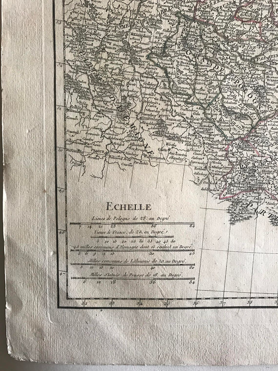 1771 Map of Poland - Etsy