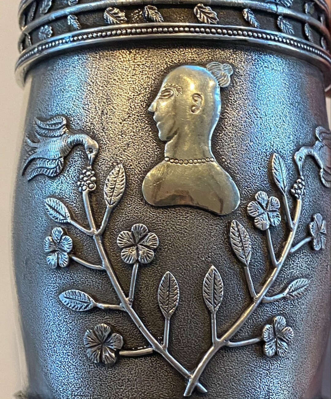 Spanish Colonial Colombian Sterling Silver and Gold Tankard (548 Grams ...