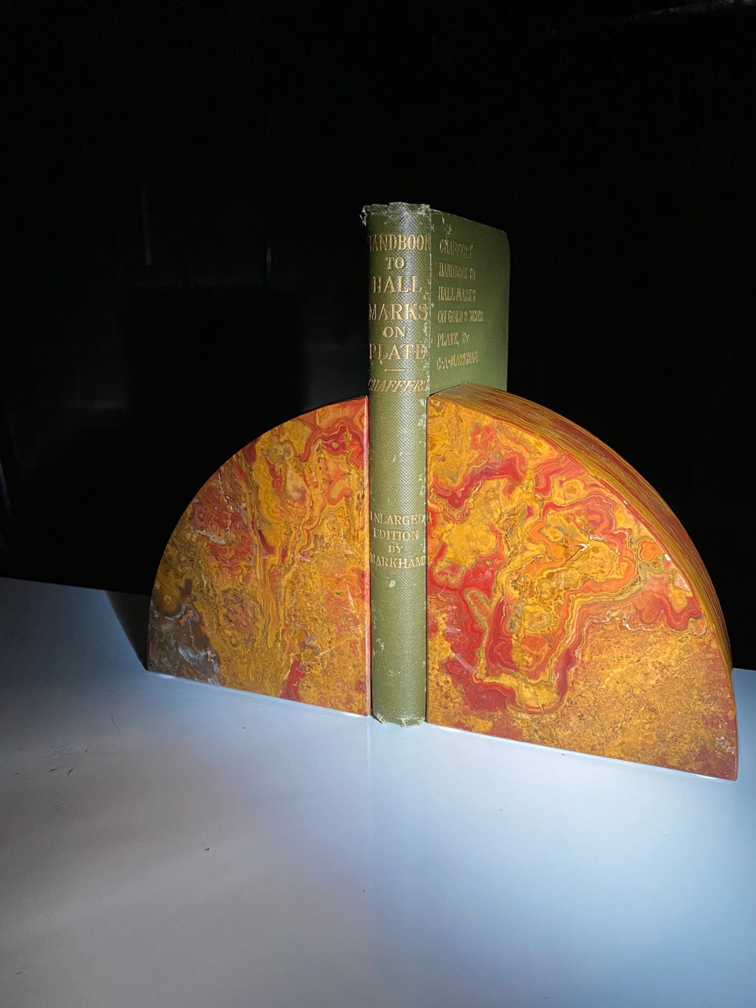 Carved Banded Onyx Bookends Bookend Pair - Etsy