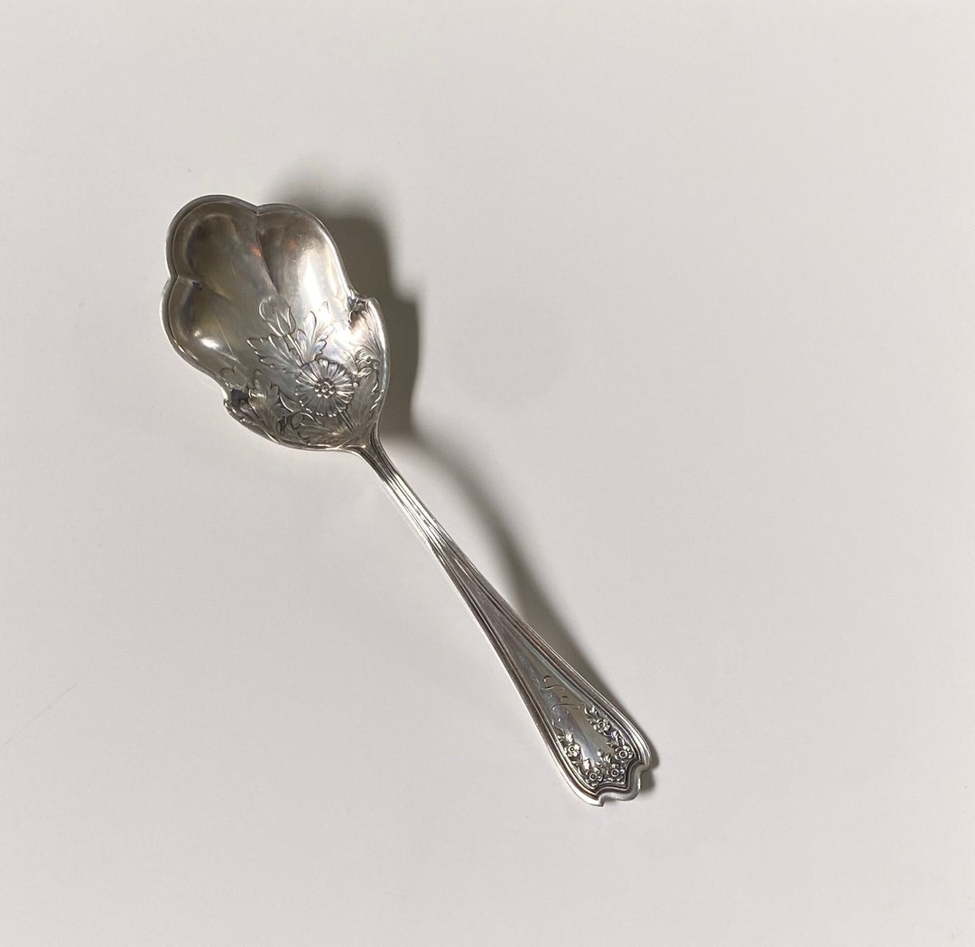 Sterling Silver Gilt Aesthetic Period Sugar Spoon by Saart Brothers in ...