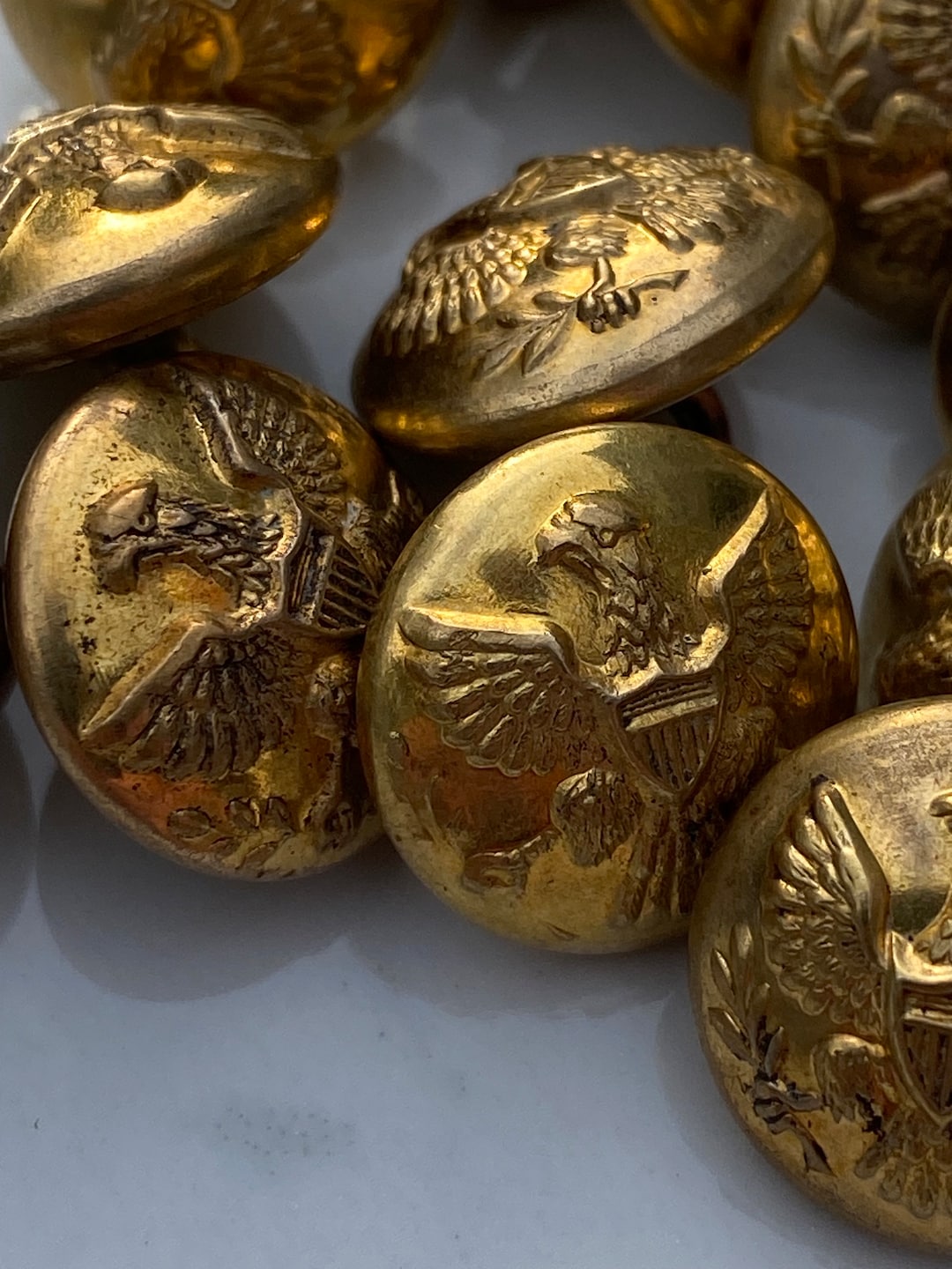 Antique Gilt Brass Horstmann of Philadelphia Federal Eagle Cuff Button With Laurels - Etsy