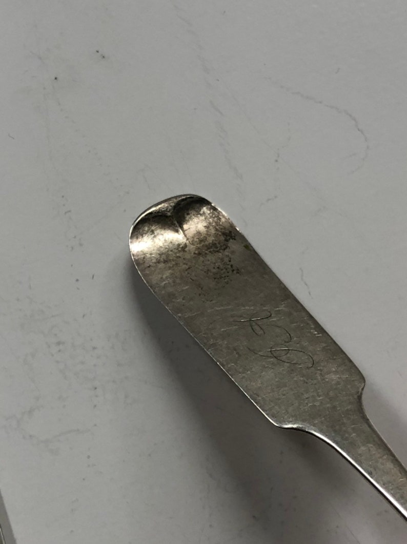 Ca 1840 'hartford Eagle' Fiddleback Coin Silver Spoon - Etsy