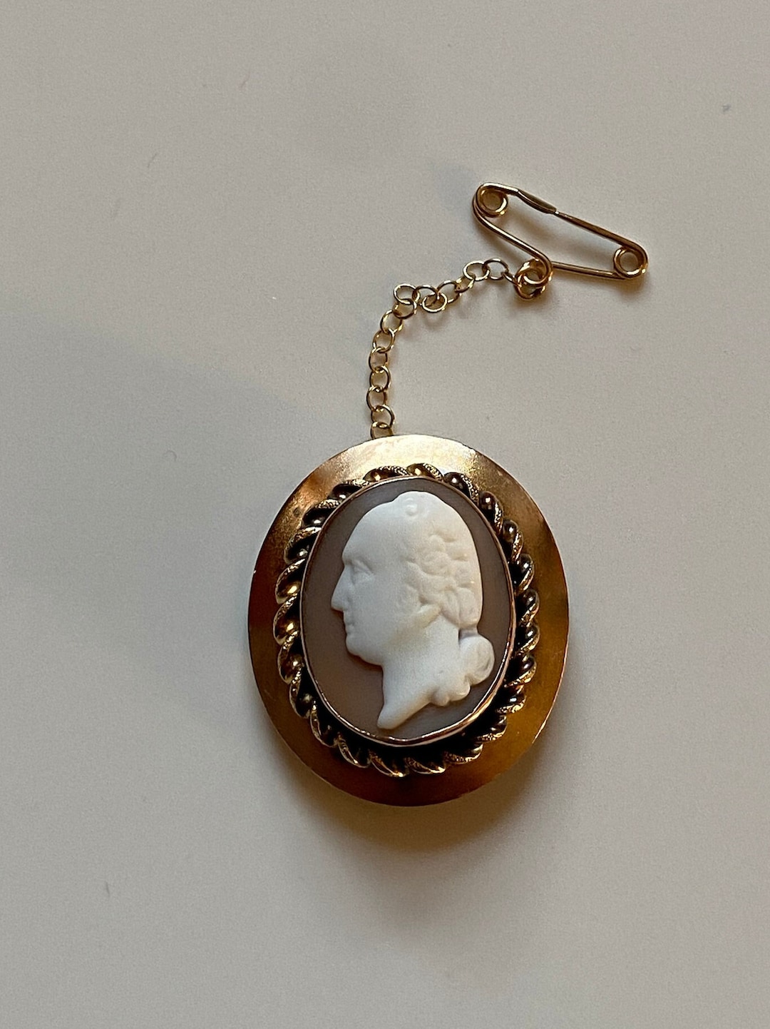 C. 1876 George Washington Gold Cameo Brooch - Etsy