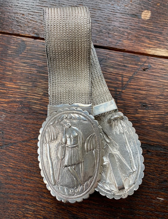 Silver Armor Shoulder Strap Breast Plate - Gem