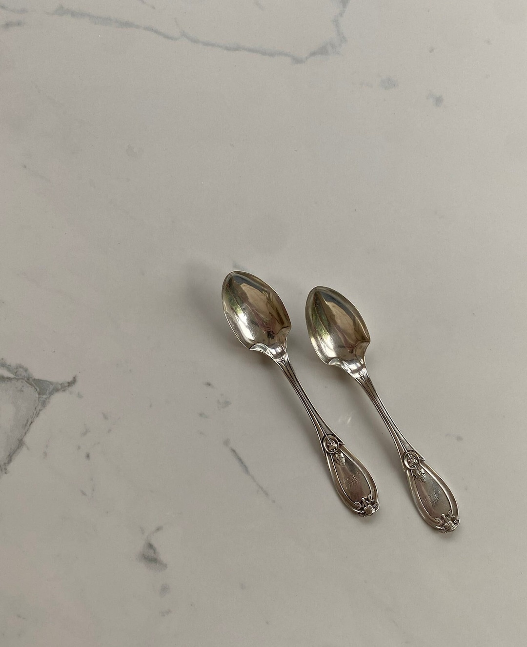 1860 Henry Hebbard Sterling Silver Grecian Egg Spoon Pair (43 G) - Etsy