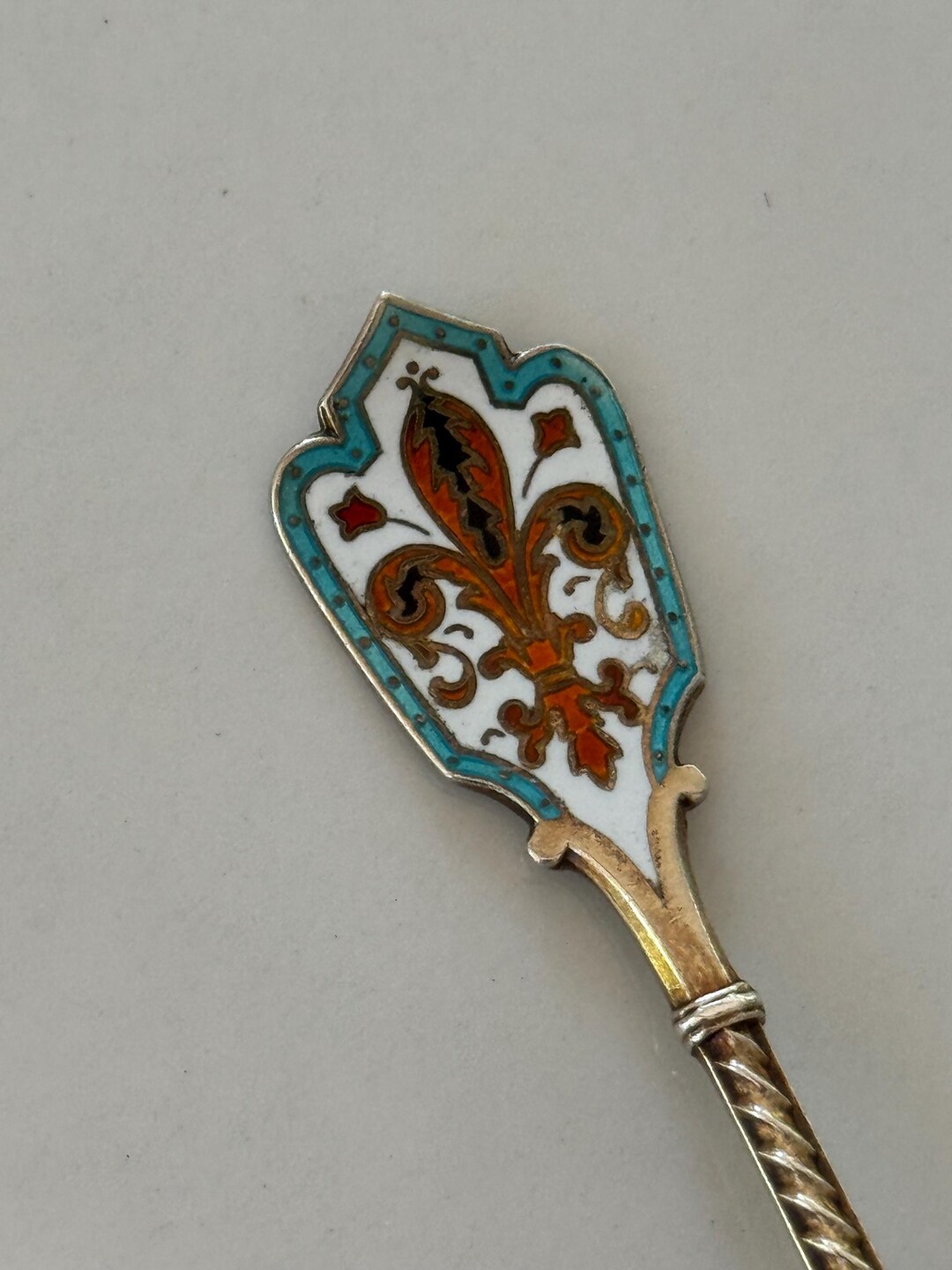 1900 David Andersen Sterling Silver Norway Enamel Fleur De Lis Spoon ...