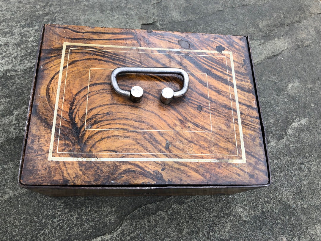 19th Century Locking Steel Strong Box With Key - Etsy