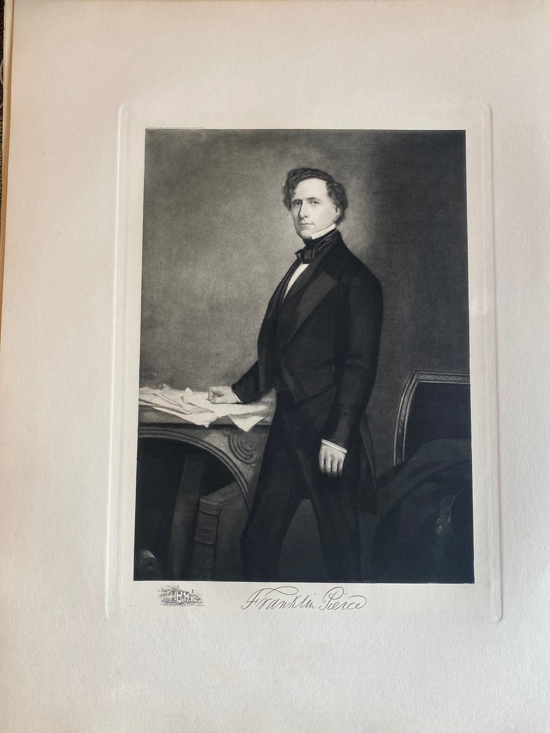 1901 Etching of President Franklin Pierce - Etsy