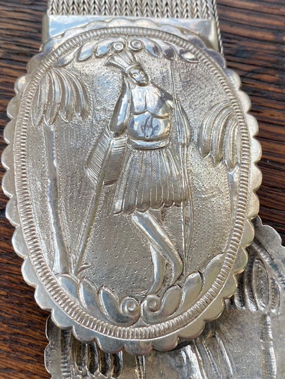 Silver Armor Shoulder Strap Breast Plate - Gem