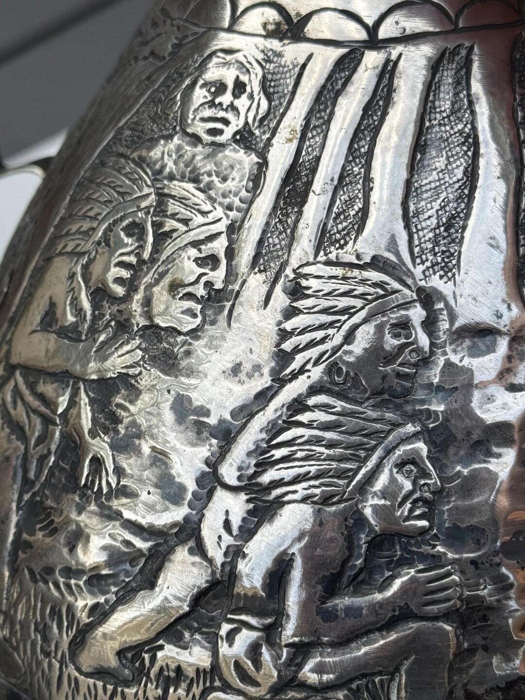 1880-90 Spanish Colonial Chased Solid Silver Water Jug (jarro) Peruvian ...