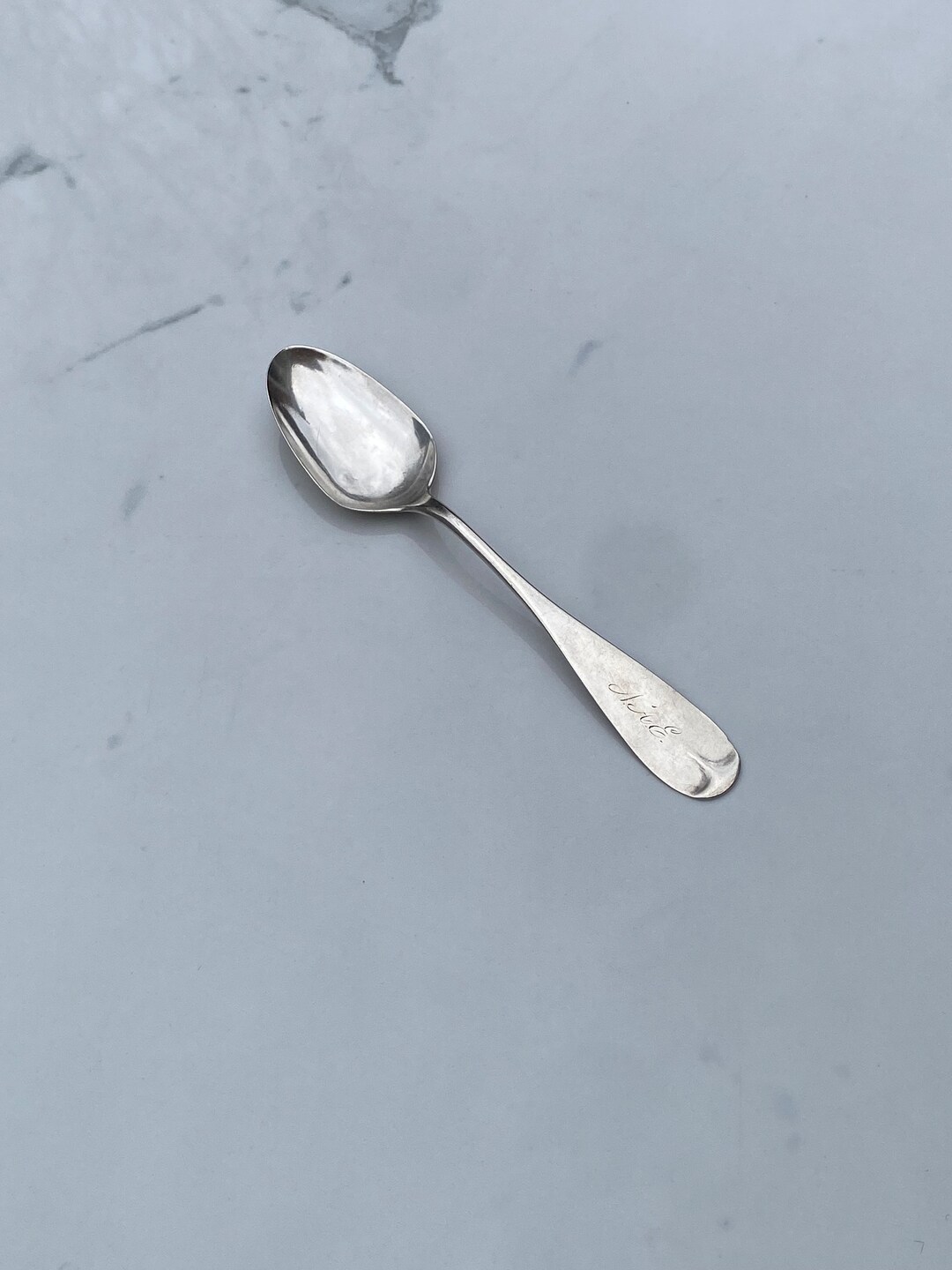 1840-80 Asa Burbank of Worcester, MA Coin Silver Teaspoon - Etsy