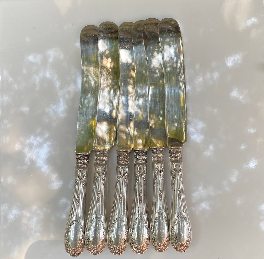 Antique 800 Silver German Butter Knife Set - Etsy