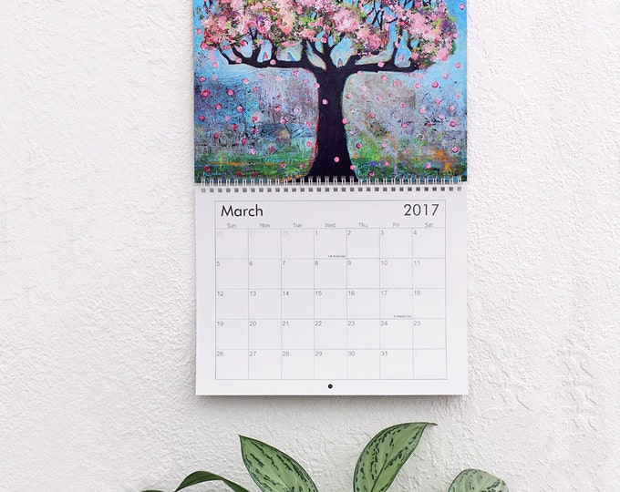 Wall Calendar 2017 Tree of Life Art Holiday Gifts Office - Etsy