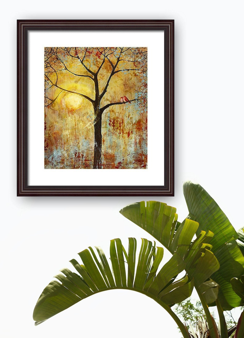 Lovebirds Tree Print Nature Prints for Home Decor Tree of | Etsy