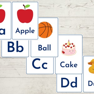 Picture Alphabet Flashcards Printable PDF Fun and Engaging ABC Learning ...