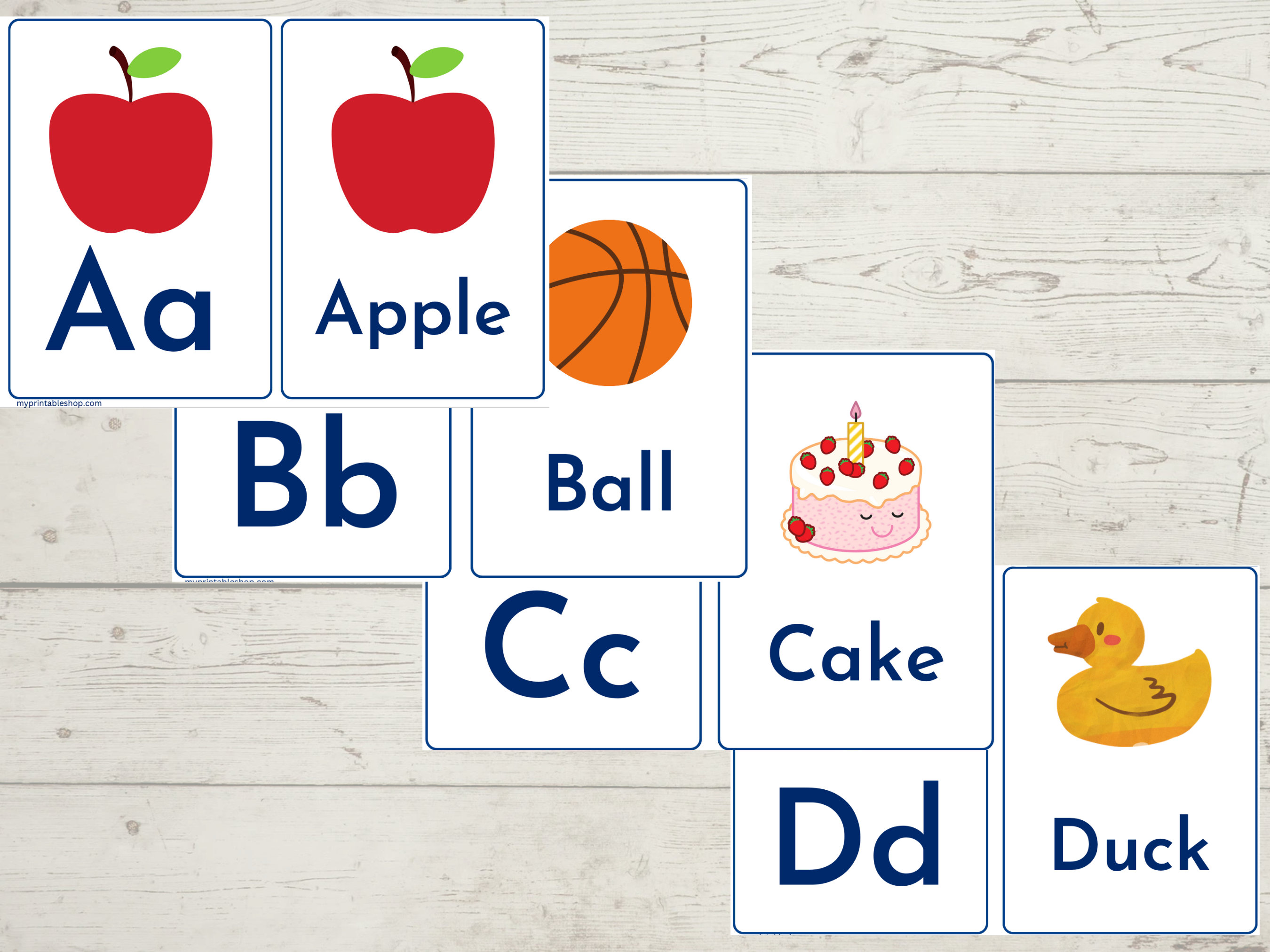 Picture Alphabet Flashcards Printable PDF Fun and Engaging ABC Learning ...