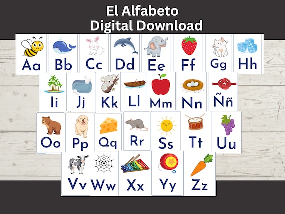 Store Spanish Alphabet Alphabet Flashcards Spanish Flashcards