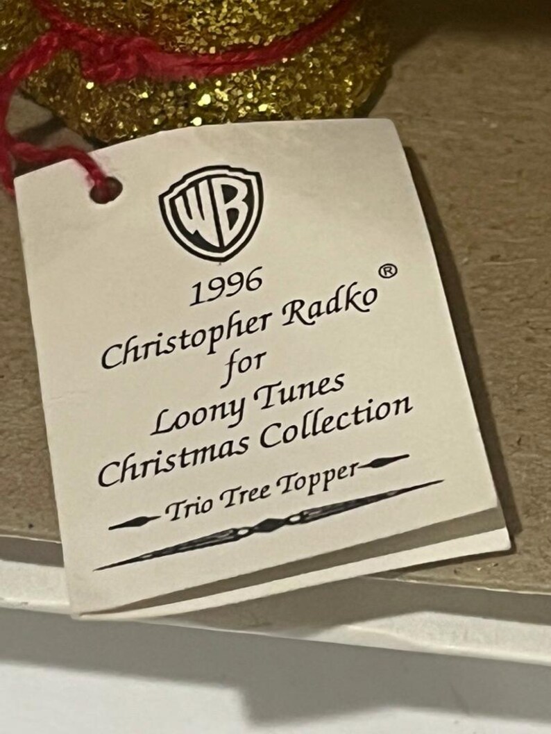 1996 CHRISTOPHER RADKO Looney Tunes WB Tree Topper -collectibles #659/ ...