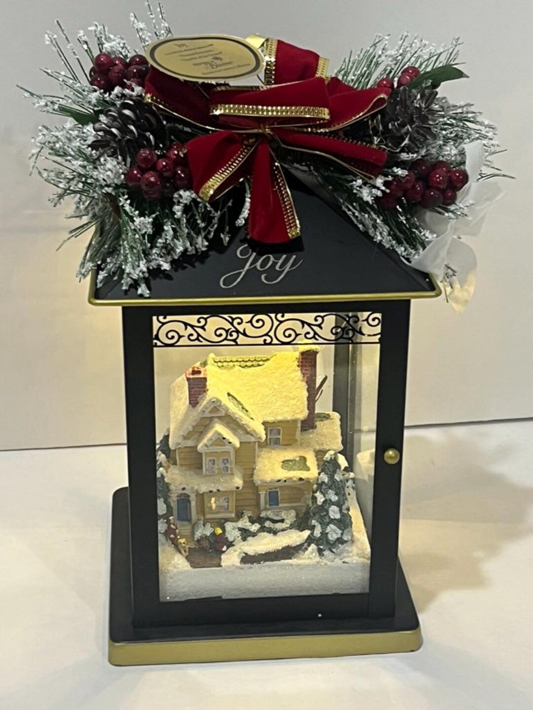 Bradford Exchange THOMAS KINKADE "believe" Lighted Christmas Lantern - Etsy