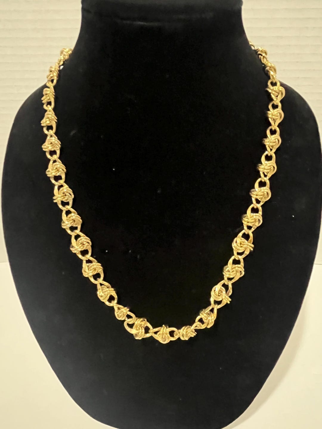 Gold Tone Multi Rope Link Chain Statement Necklace 22 - Etsy