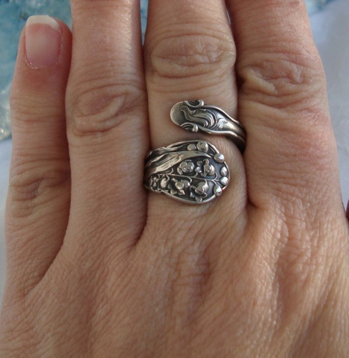 Morning Glory Flower Gorham Vintage Sterling Silver Spoon Ring ...